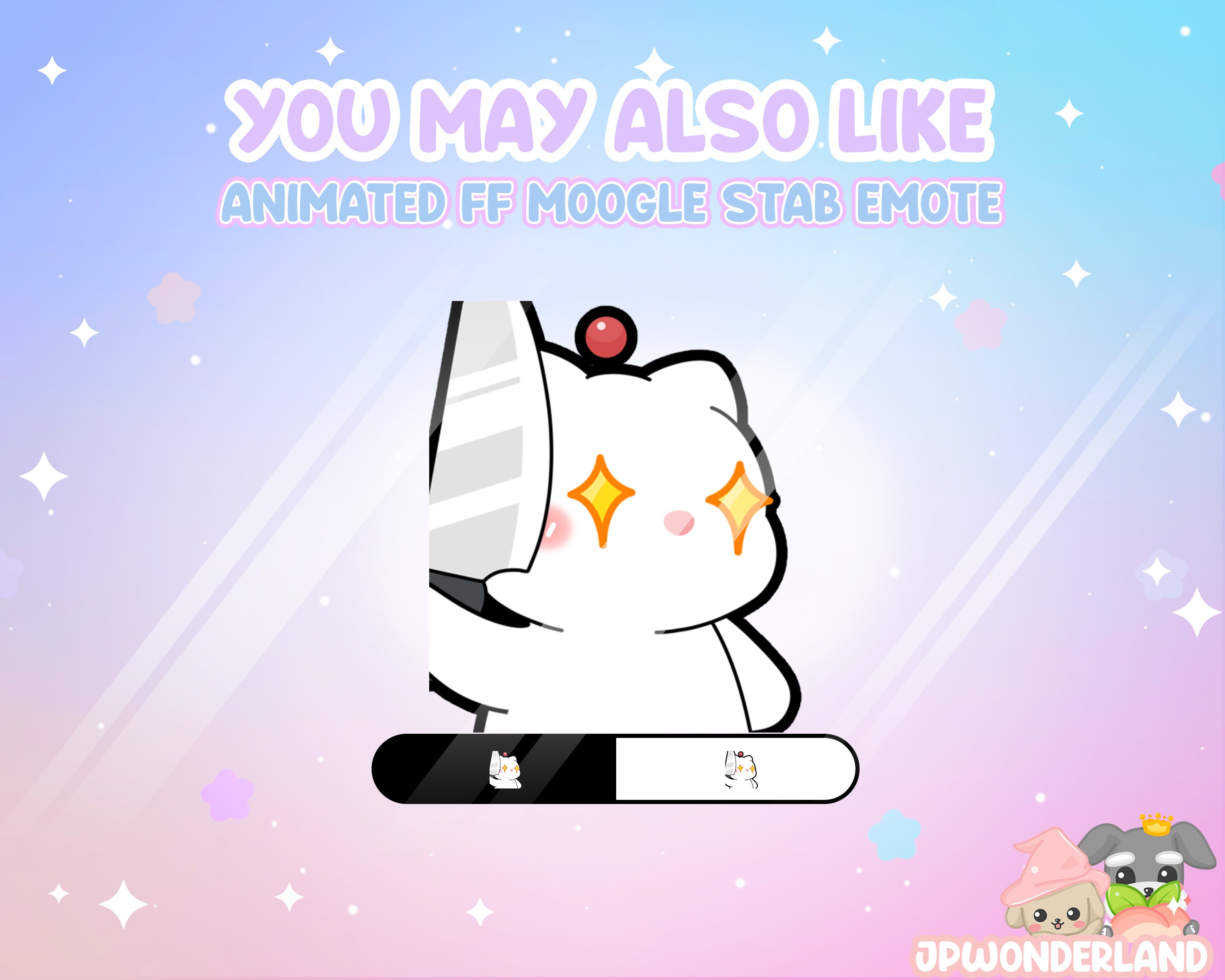 Animated FF Moogle Twitch Emote - Moogle Popcorn / Twitch Overlay ...