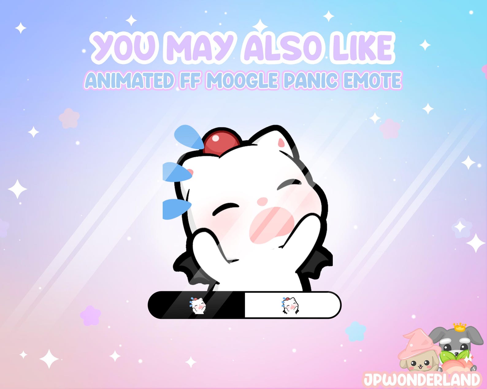 Animated FF Moogle Twitch Emote - Cheer/confetti / Twitch Overlay ...