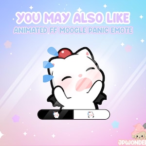 Animated FF Moogle Twitch Emote - Cheer/confetti / Twitch Overlay ...