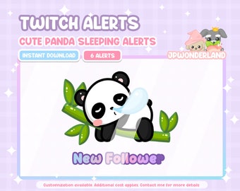 ANIMATED Red Panda Twitch Stream Alerts / Cute Kawaii Panda/ Pastel ...