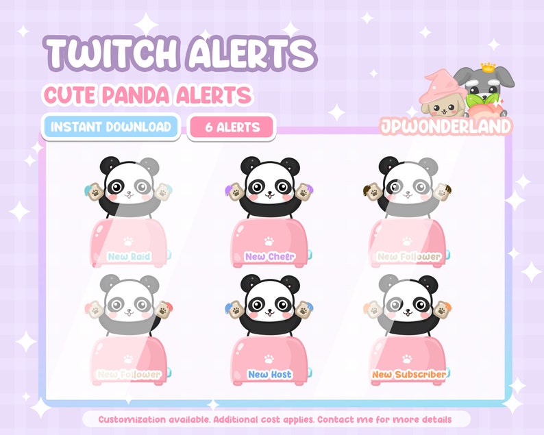Cute Panda Animated Twitch Alert - Etsy