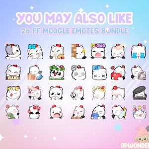 Animated FF Moogle Emote - Shake Moogle / Twitch Overlay / Stream Emote ...