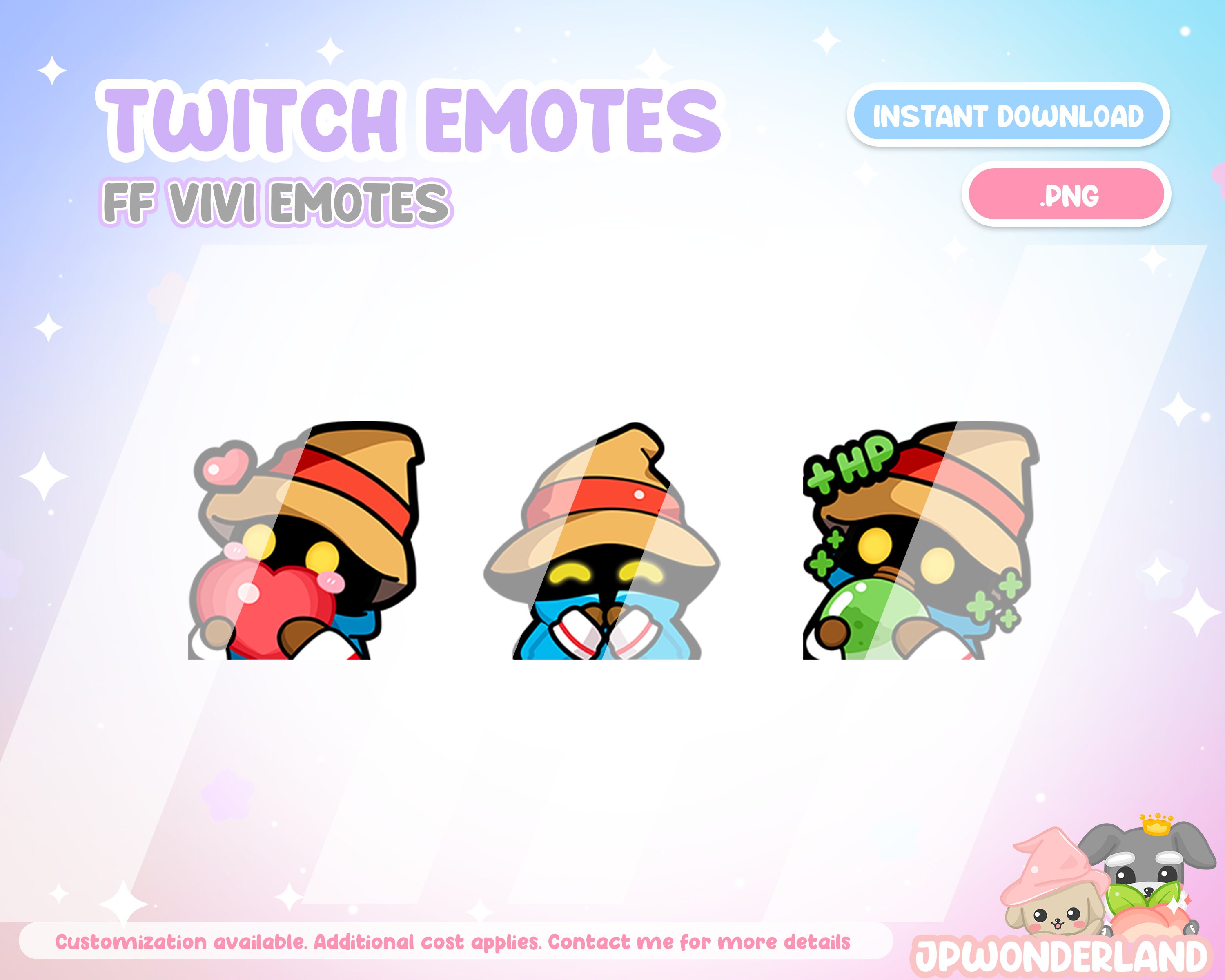 FF Vivi Twitch Emotes 2 / Twitch Overlay / Stream Emote / Discord ...