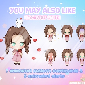 Animated Chibi Tifa Stream Pet, Reacts to Commands and Alerts | Digital ...