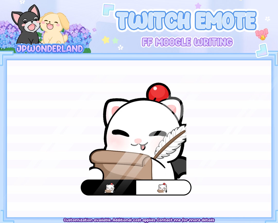 Animated FF Moogle Twitch Emote - Moogle Write / Twitch Overlay ...