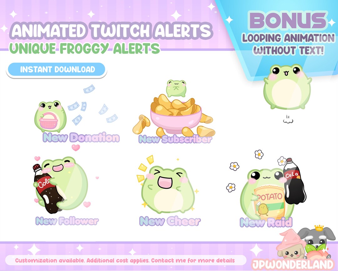 Animated Froggy Twitch Alert Bundle / Stream Alert / Twitch Add-on ...