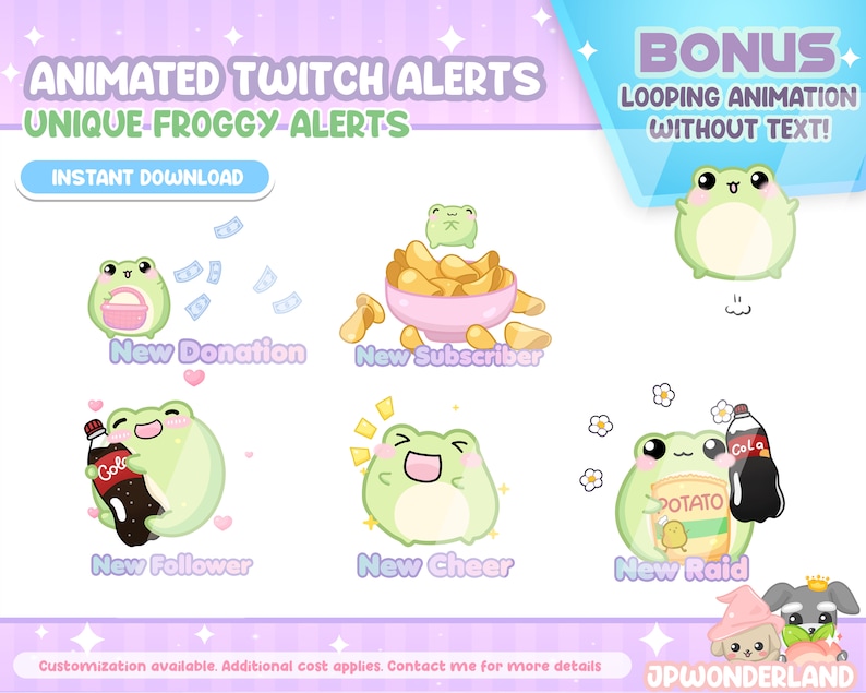 Animated Froggy Twitch Alert Bundle / Stream Alert / Twitch Add-on ...