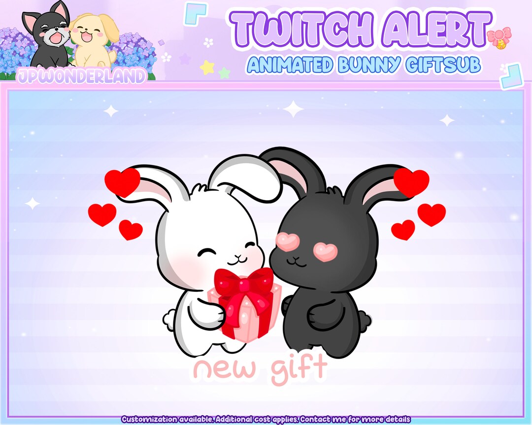 Animated Rabbit/bunny Twitch Alert - Gift Sub - Etsy