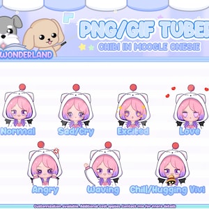 Cute FF Moogle Onesie Chibi Pngtuber / PNG GIF Tuber / Animated Moogle ...