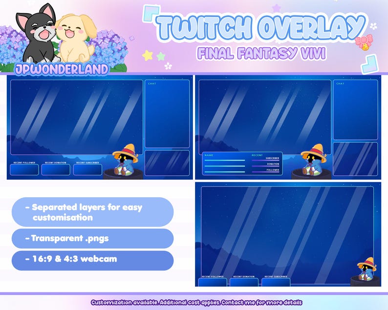 FF Vivi Twitch Overlay / FF9 / Cute Vivi - Etsy
