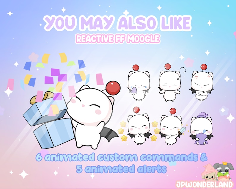 Animated FF Moogle Twitch Emote - Moogle Popcorn / Twitch Overlay ...