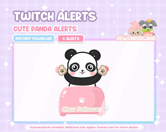 Cute Panda Animated Twitch Alert | Etsy