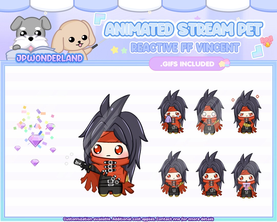 Animated Chibi Vincent Stream Pet, Reacts to Commands and Alerts ...