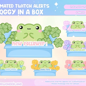 ANIMATED Froggy Twitch Alerts Frog Popping Out of Blue Box - Etsy