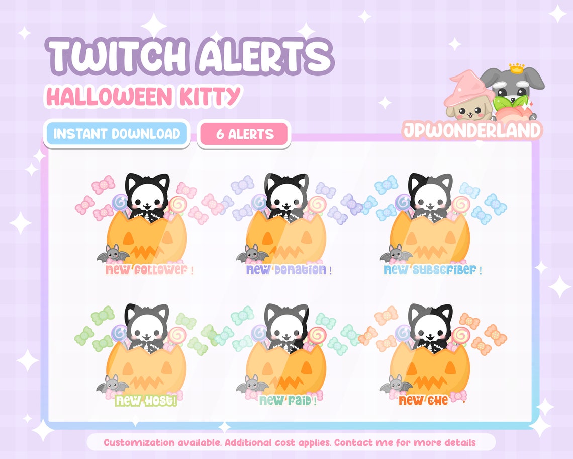 Animated Halloween Kitty Twitch Alerts / Follower / Donation ...