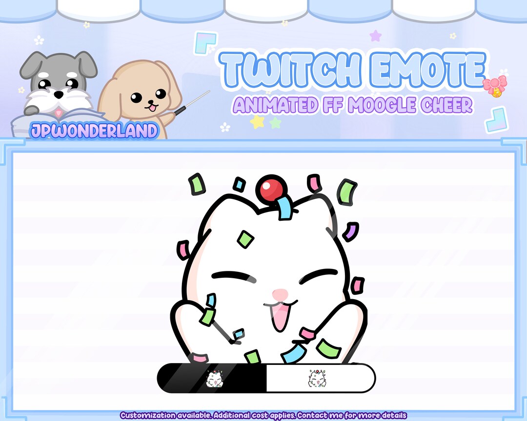 Animated FF Moogle Twitch Emote Cheer/confetti / Twitch - Etsy