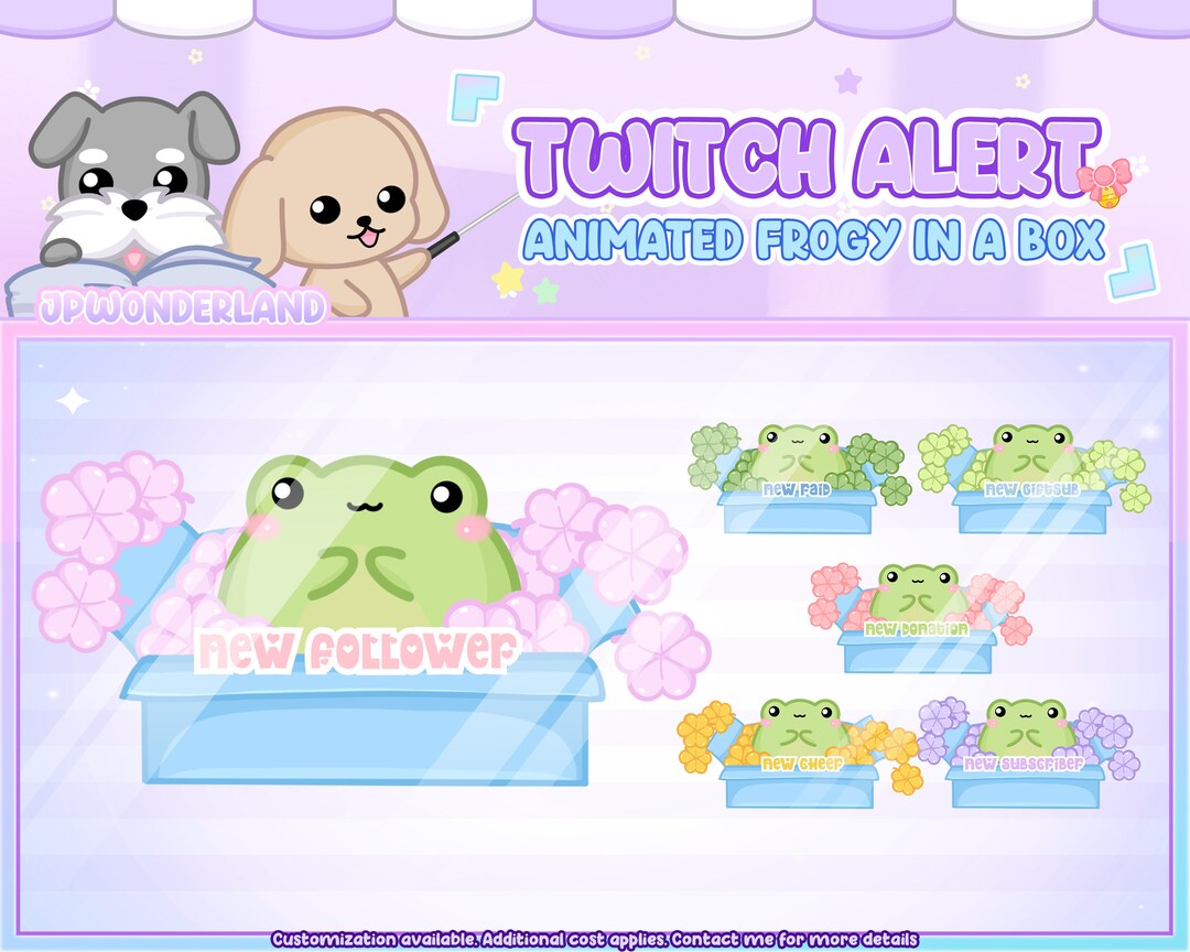 ANIMATED Froggy Twitch Alerts - Frog Popping Out of Blue Box With ...