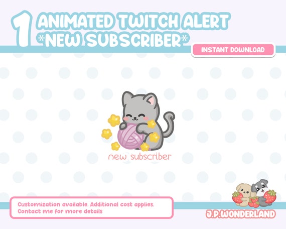 Animated Twitch Alert new Subscriber - Etsy