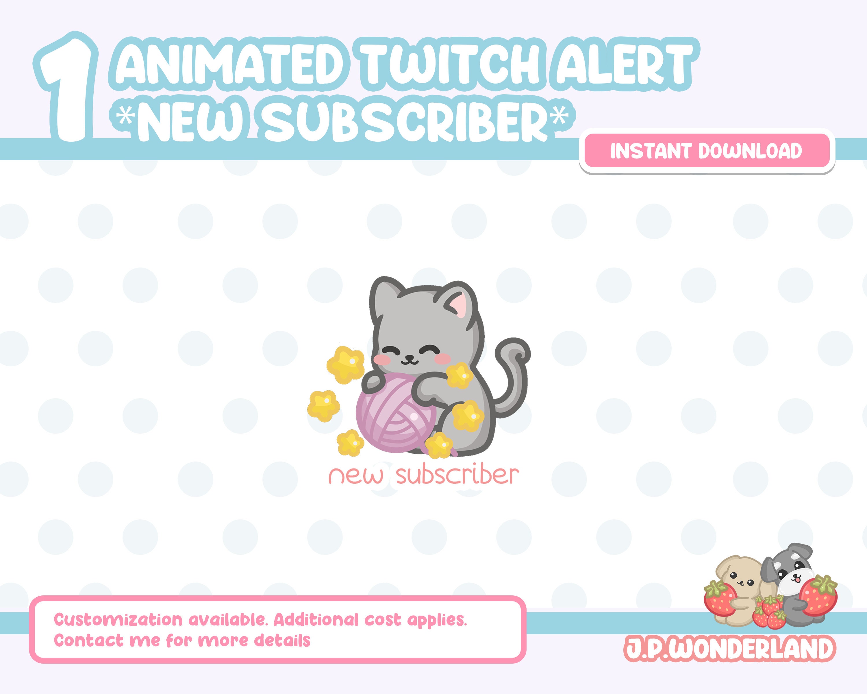 Animated Twitch Alert new Subscriber - Etsy