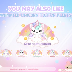 24 Cute Unicorn Twitch Panels / Stream Panel - Etsy