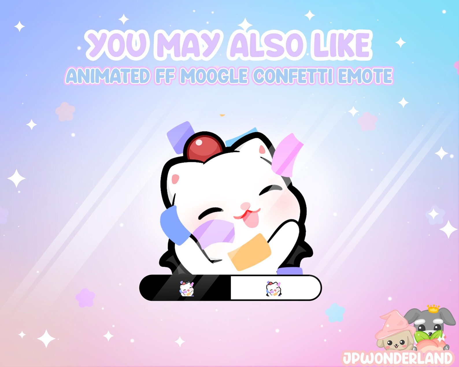 Animated FF Moogle Emote - Moogle Luke / Twitch Overlay / Stream Emote ...
