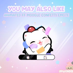 Animated FF Moogle Emote - Moogle Luke / Twitch Overlay / Stream Emote ...