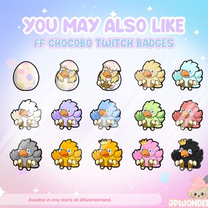 FF Moogle in Chocobo Costume Twitch Badges / Emotes / Stream Badges ...