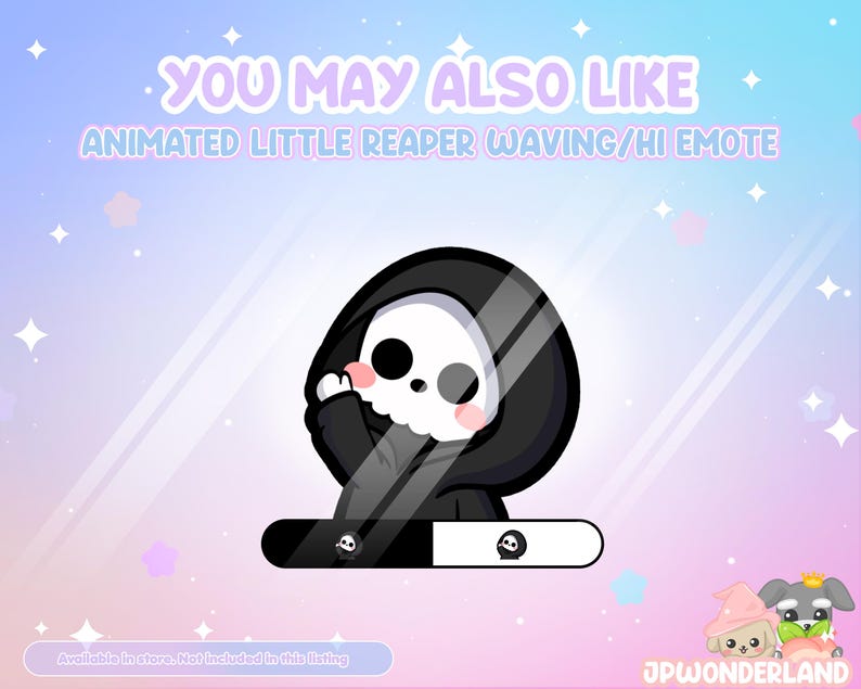 Animated Little Reaper Emotes - Panic / Cute Stream Emote / Kawaii ...