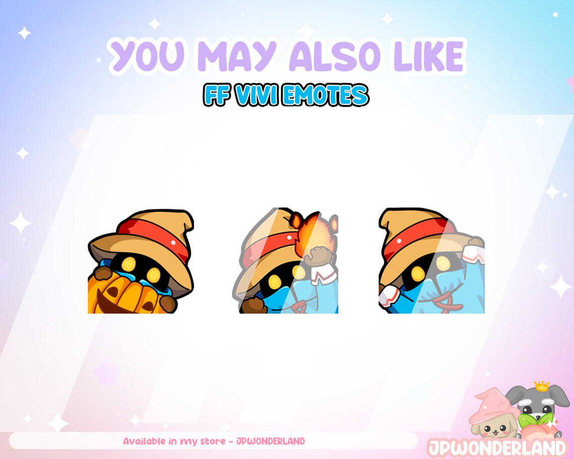 FF Vivi Twitch Emotes 2 / Twitch Overlay / Stream Emote / - Etsy