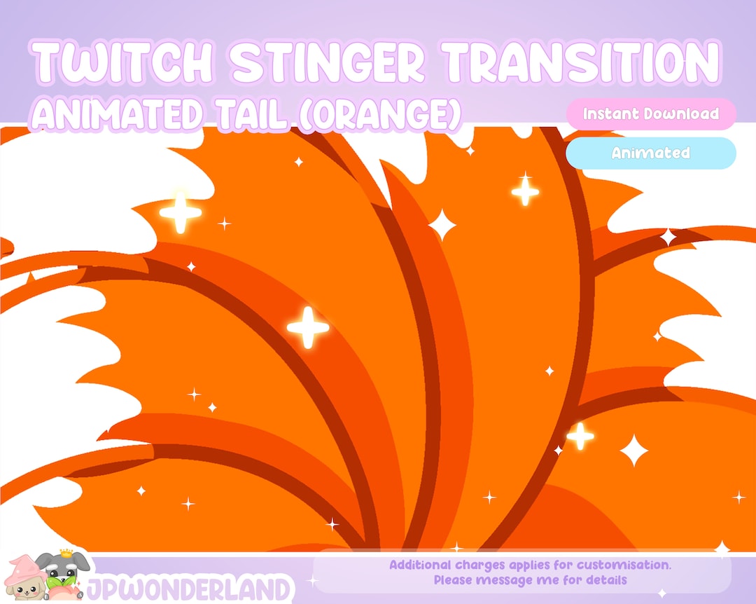 Animated Twitch Stinger Transition (orange) - Animated Tail / Nine Tail ...