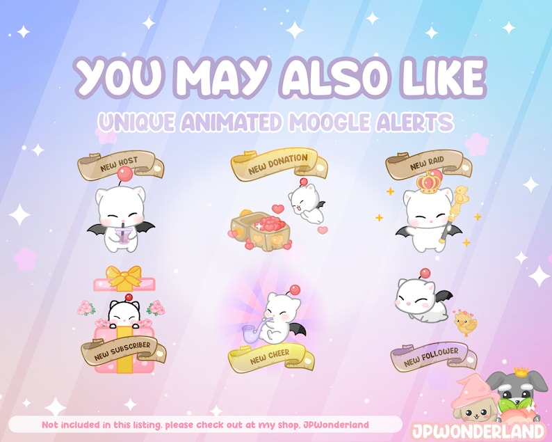 Animated FF Moogle Twitch Emote - Cheer/confetti / Twitch Overlay ...