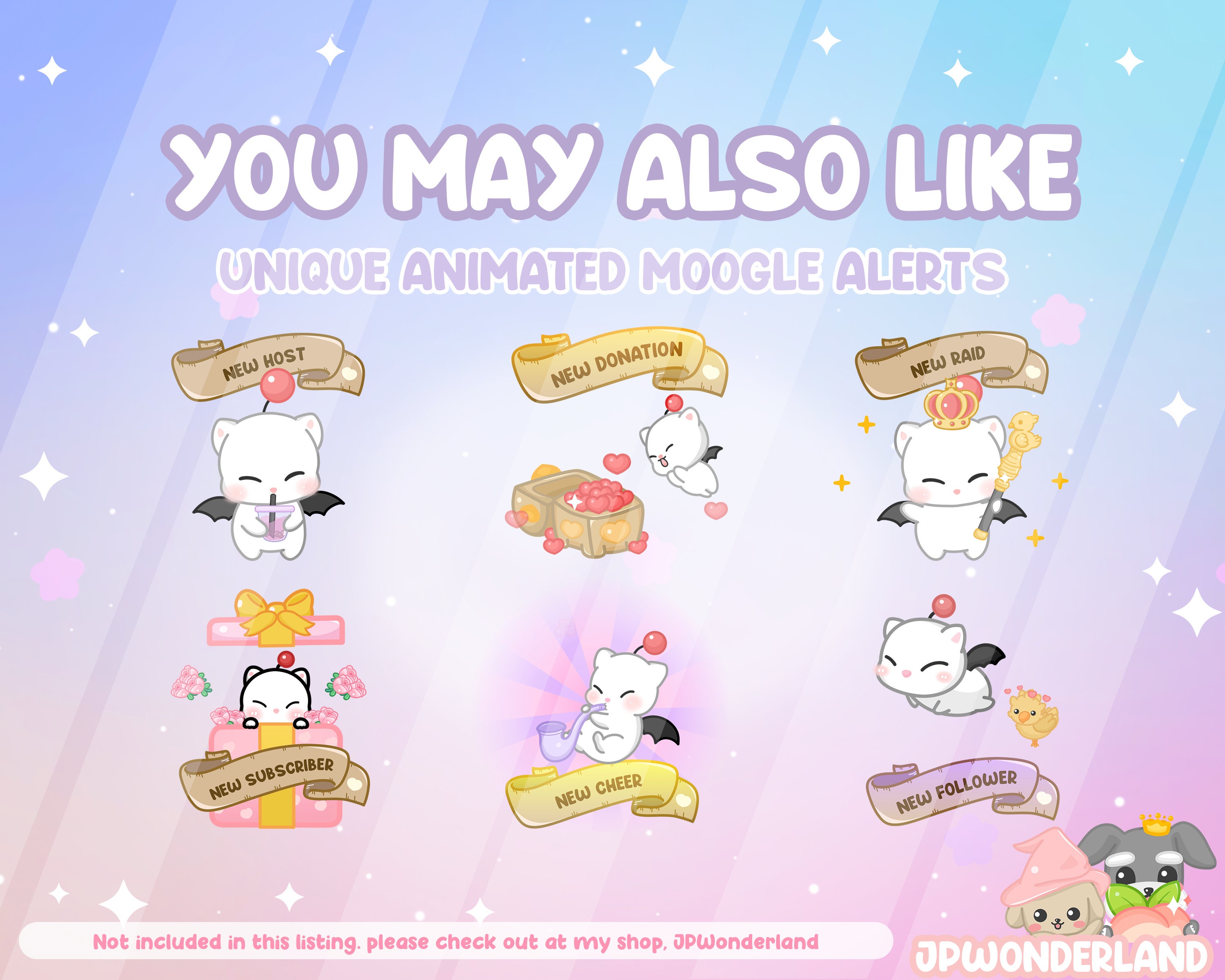 Animated FF Moogle Twitch Emote - Moogle Popcorn / Twitch Overlay ...