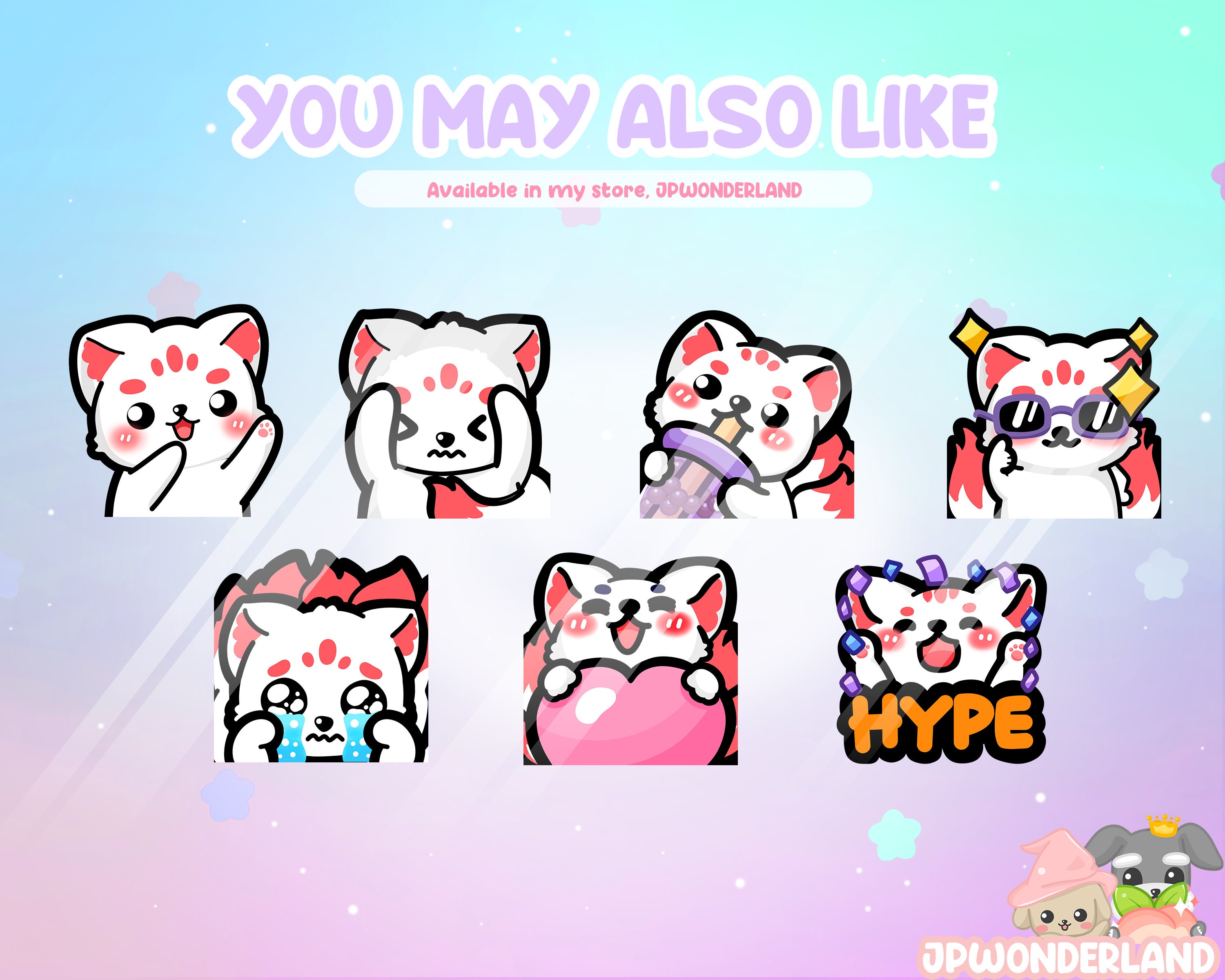 Animated Nine Tailed Fox Twitch Emote - Kitsune Write / Twitch Overlay ...