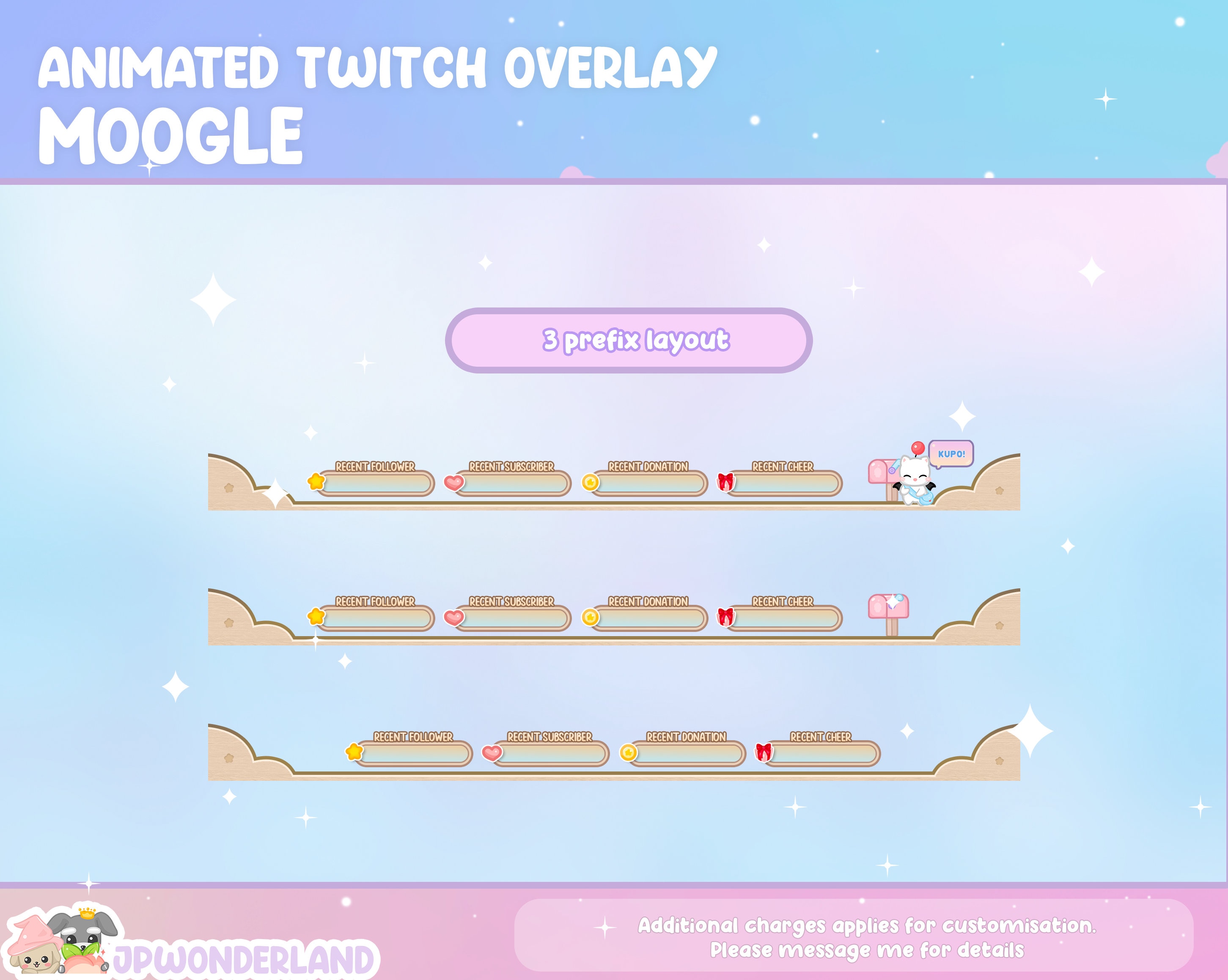 Animated FF Moogle Twitch Overlay / Stream Label Bar. Compatible With ...