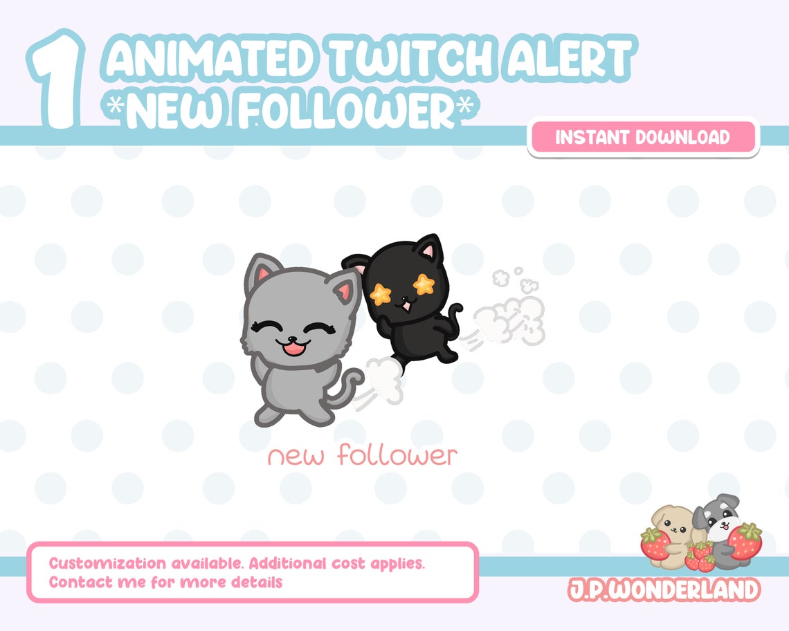 Animated Twitch Alert new Follower | Etsy