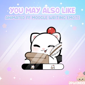 Animated FF Moogle Twitch Emote Moogle Drinking Boba / Twitch Overlay ...