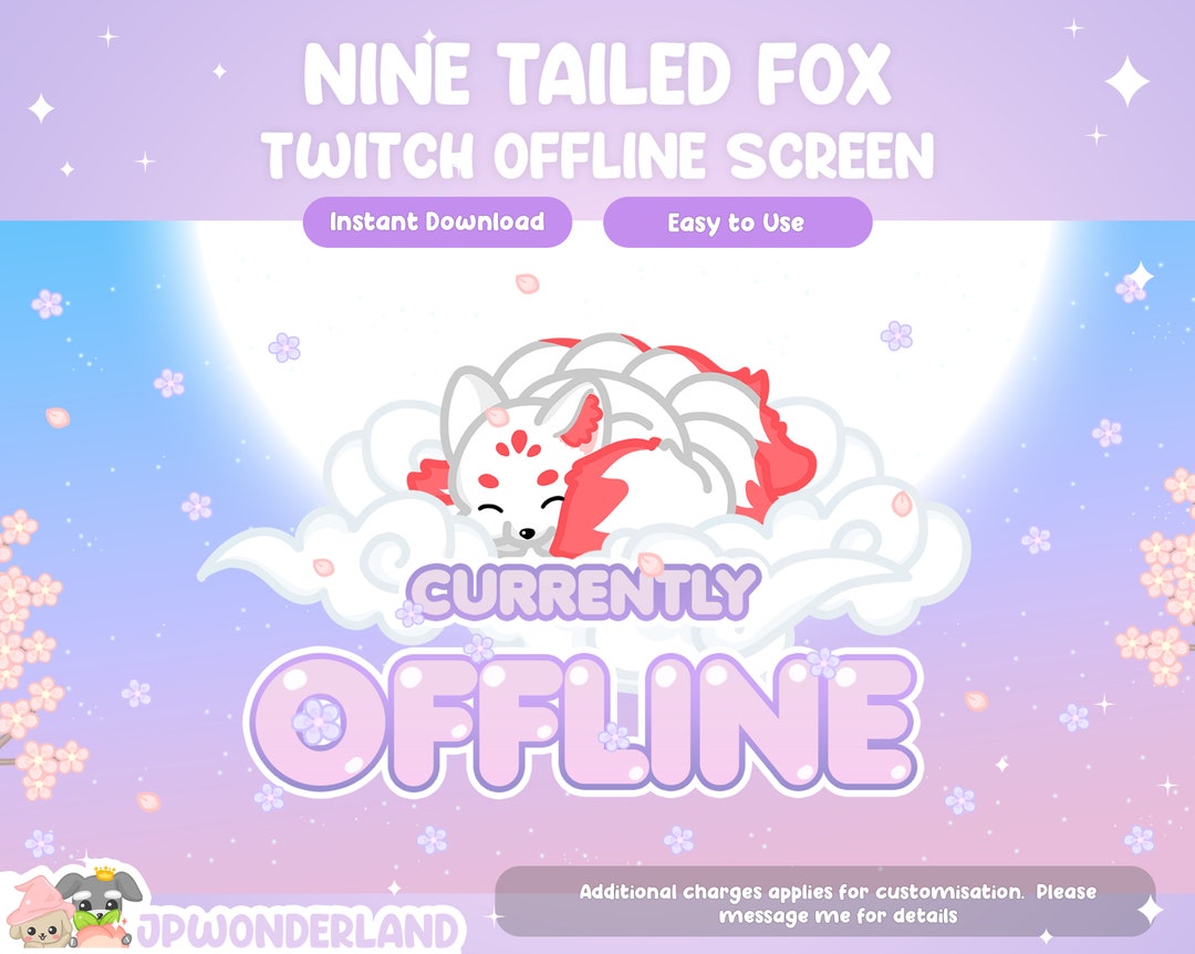 Nine Tailed Fox Twitch Offline Screen / Gumiho / Kumiho - Etsy