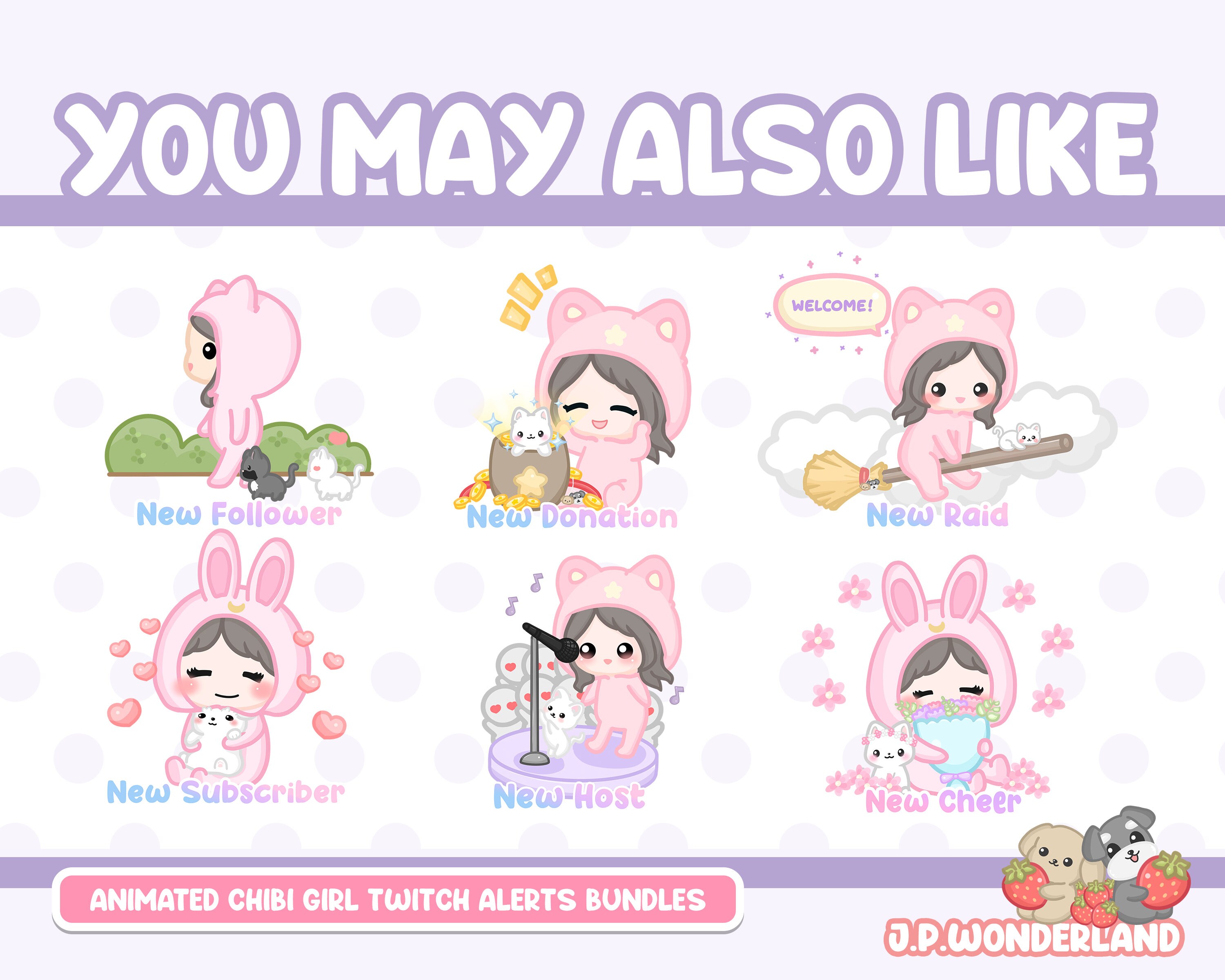 Animated Chibi Girl Twitch Screens Starting Soon Be Right - Etsy