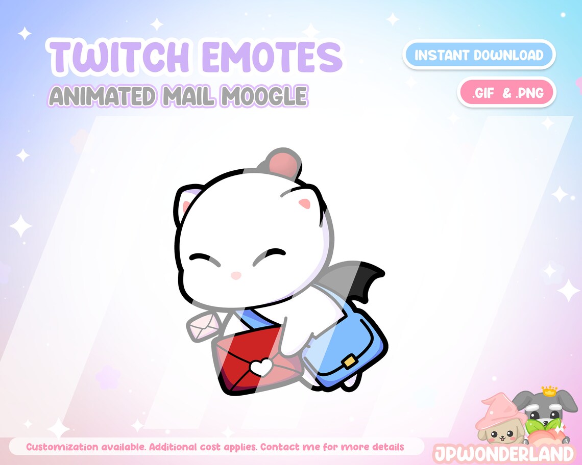 Animated FF Mail Moogle Twitch Emotes Halloween Pumpkin / - Etsy