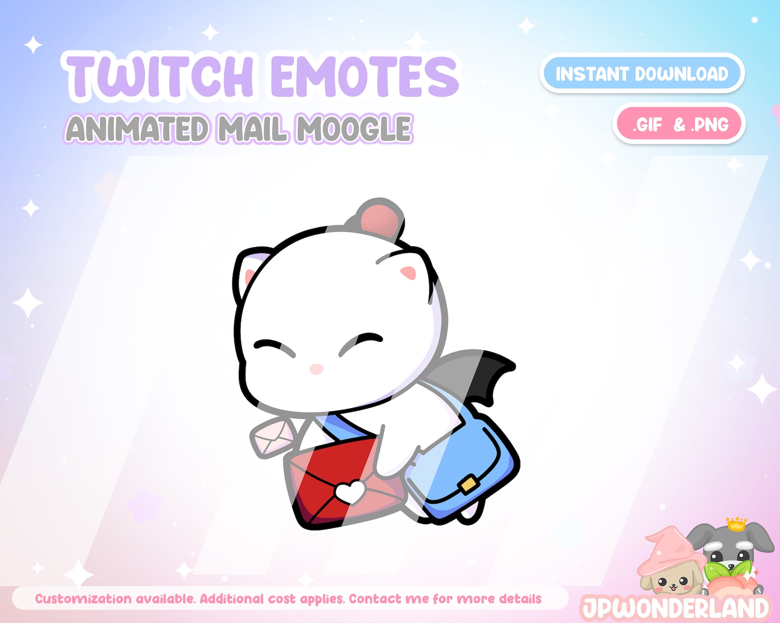 Animated FF Mail Moogle Twitch Emotes / Twitch Overlay / - Etsy