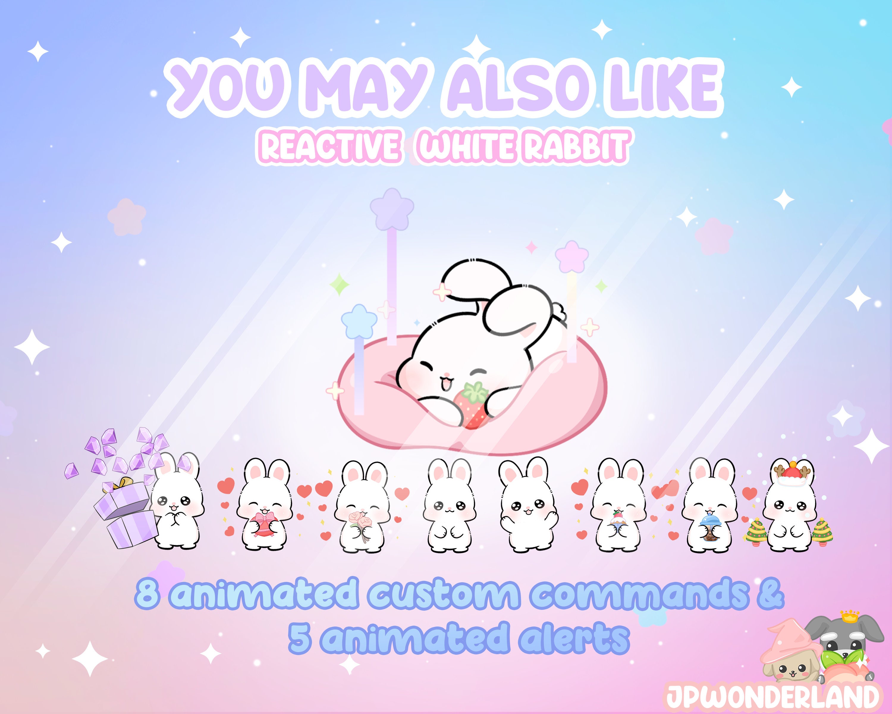 Animated Rabbit Twitch Alerts Bundle - Unique Rabbit Series | Stream ...