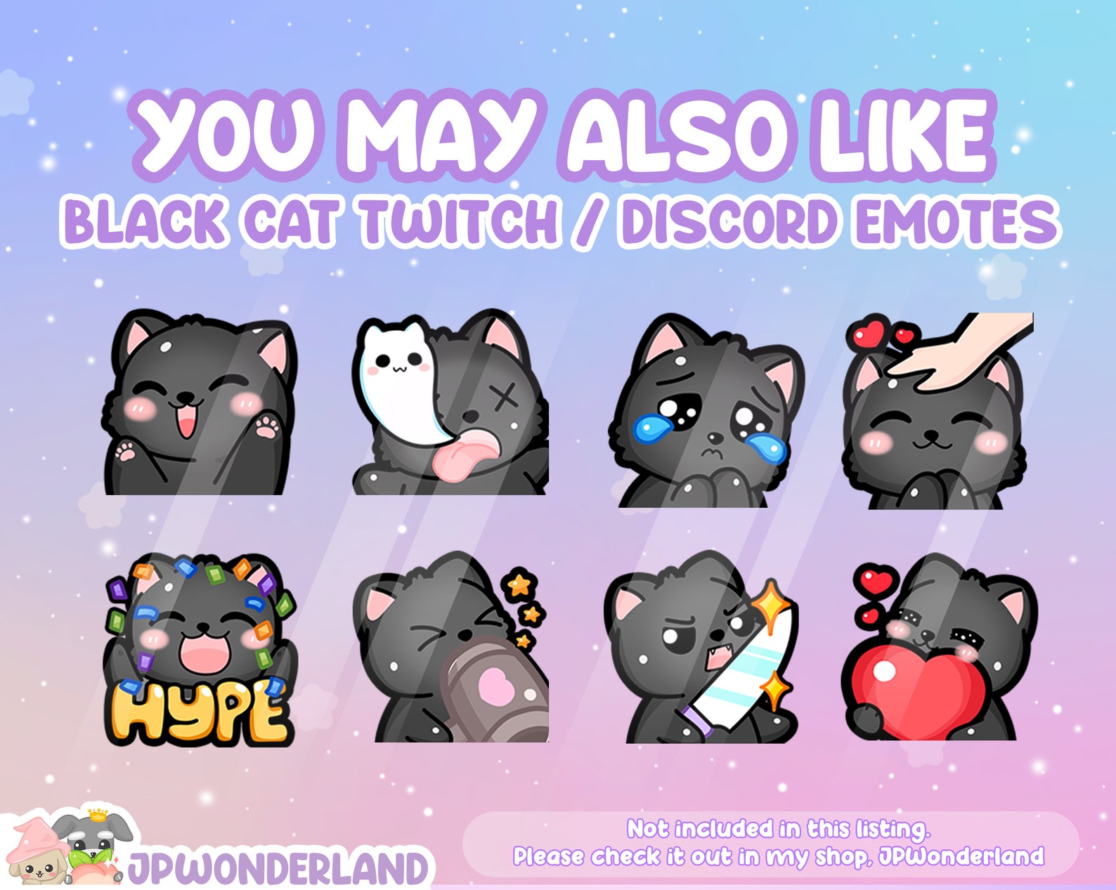 Grey Cat / Kitty Twitch Emotes / Twitch Overlay / Stream Emote ...