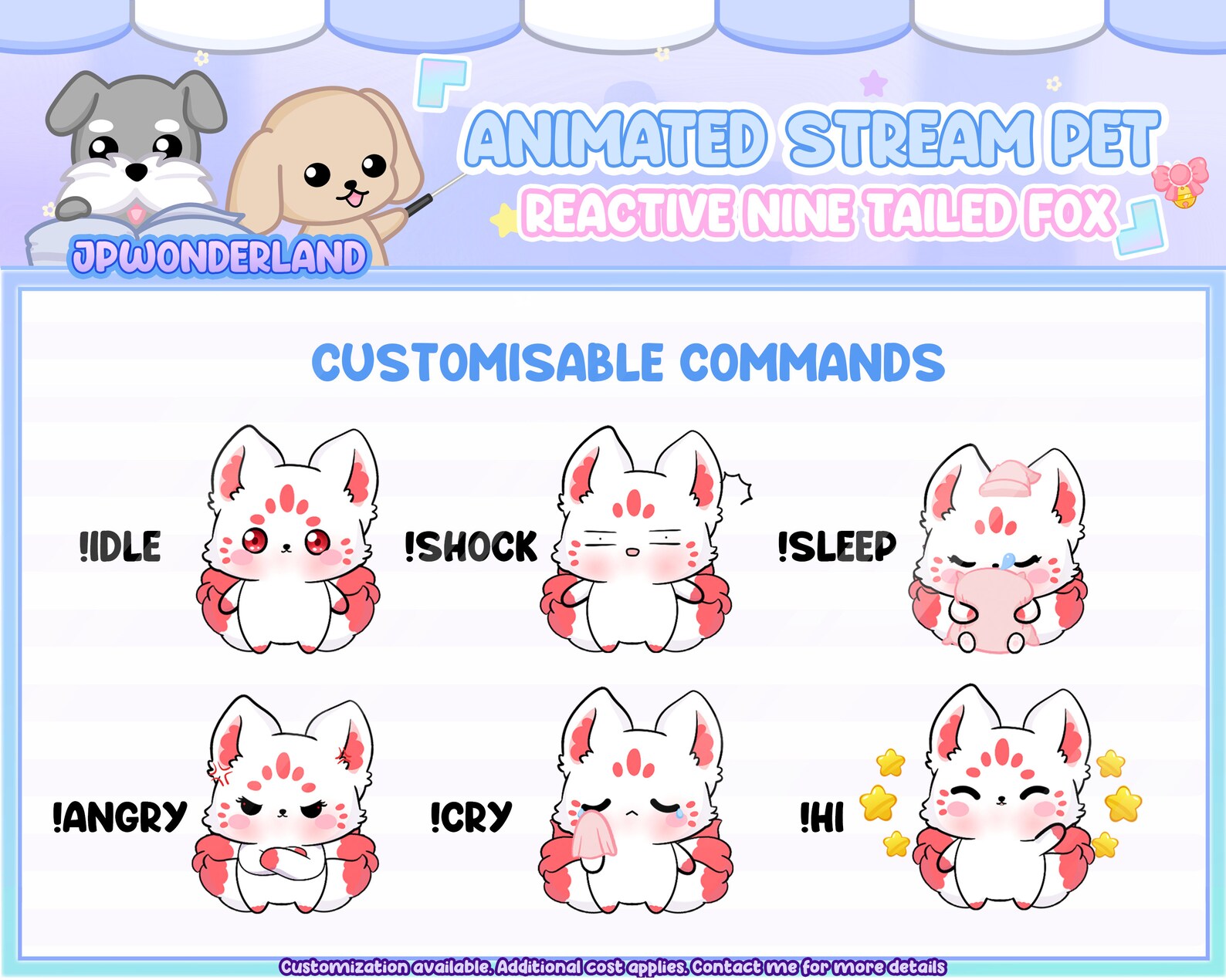 Cute Animated Nine Tailed Fox Stream Pet (all .gif Included) | Digital ...