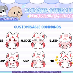 Cute Animated Nine Tailed Fox Stream Pet (all .gif Included) | Digital ...