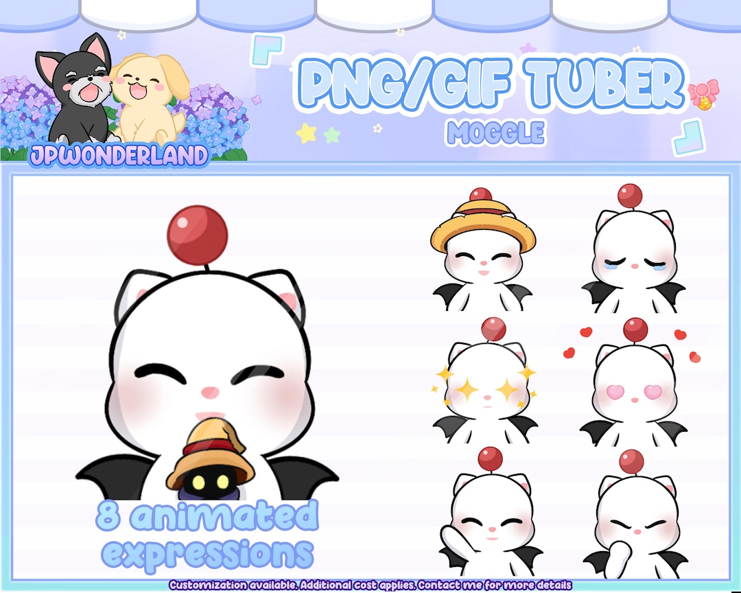 Cute FF Moogle Pngtuber / PNG GIF Tuber / Animated Moogle Giftuber ...