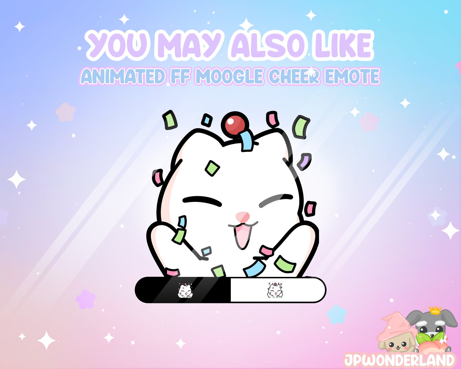 Animated FF Mail Moogle Twitch Emotes / Twitch Overlay / - Etsy