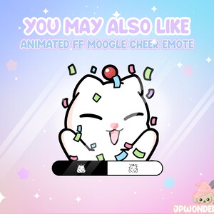 Animated FF Mail Moogle Twitch Emotes - / Twitch Overlay / Stream Emote ...