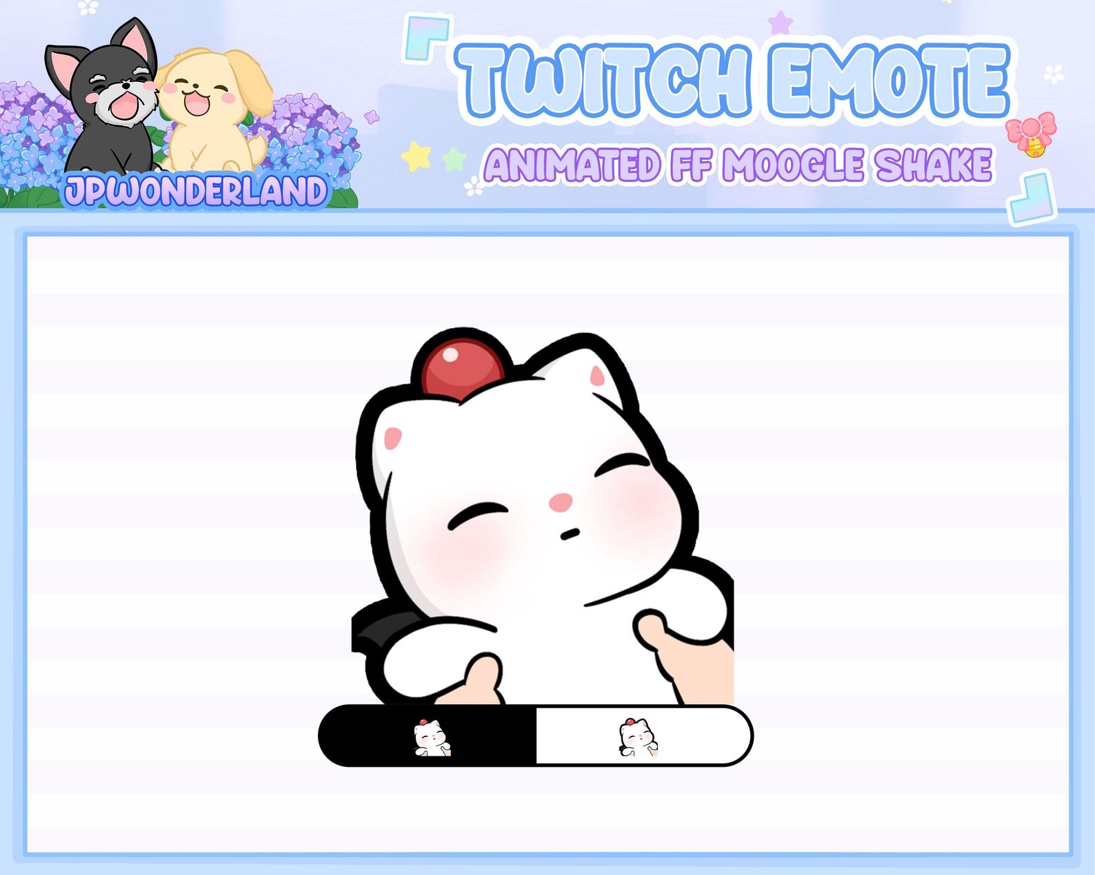 Animated FF Moogle Emote - Shake Moogle / Twitch Overlay / Stream Emote ...