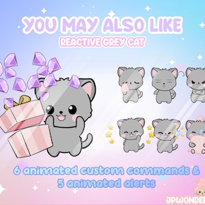 Cute Animated Black Cat Stream Pet With 11 Expressions, Reacts to ...