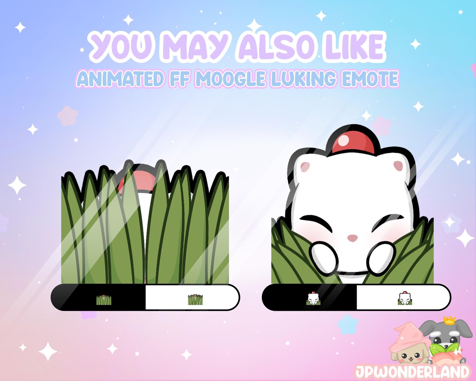 Animated FF Moogle Twitch Emote - Cheer/confetti / Twitch Overlay ...